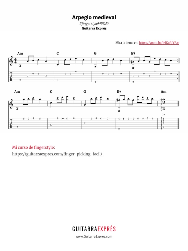 Arpegio Medieval TAB | PDF