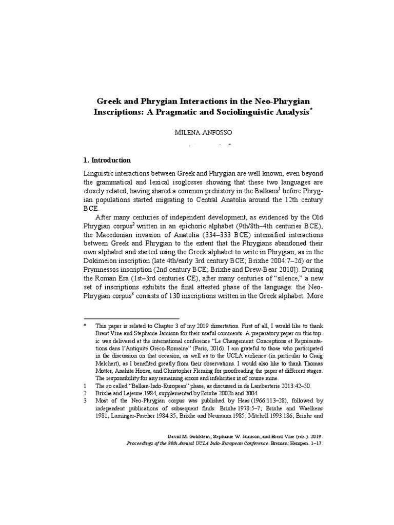 Anfosso, Milena. 2019. "Greek and Phrygian Interactions in The Neo ...