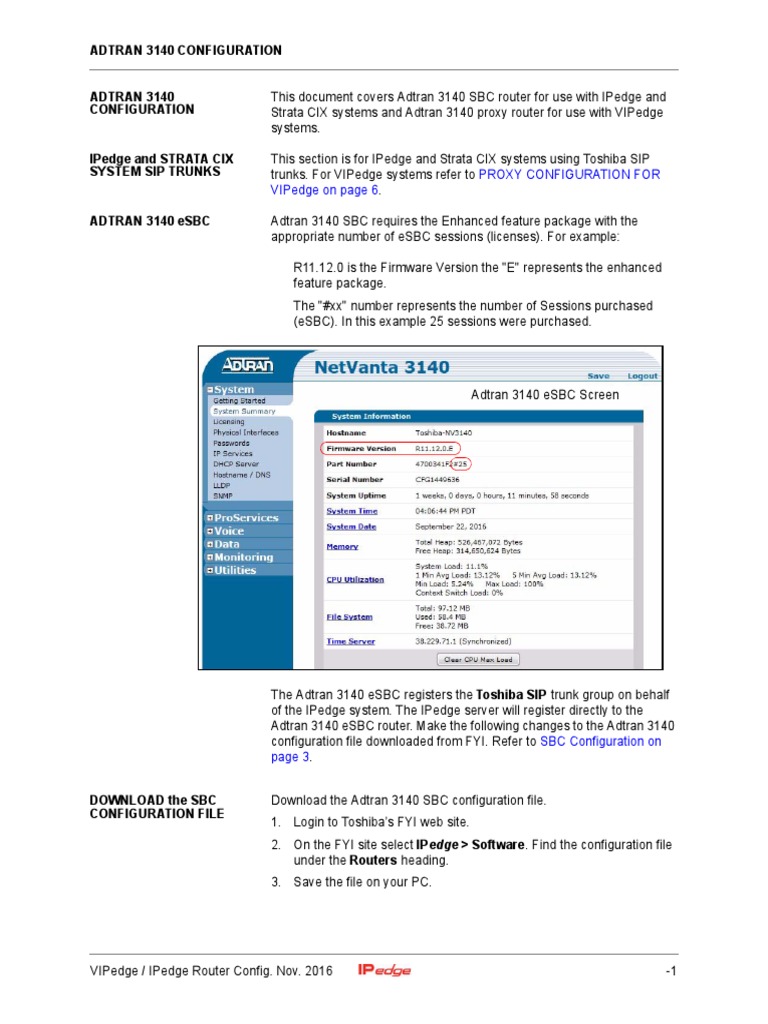Adtran 3140 Router Configuration Guide | PDF | Session Initiation ...