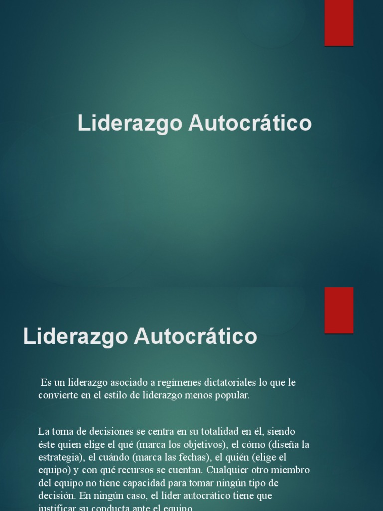 Liderazgo Autocrático | PDF