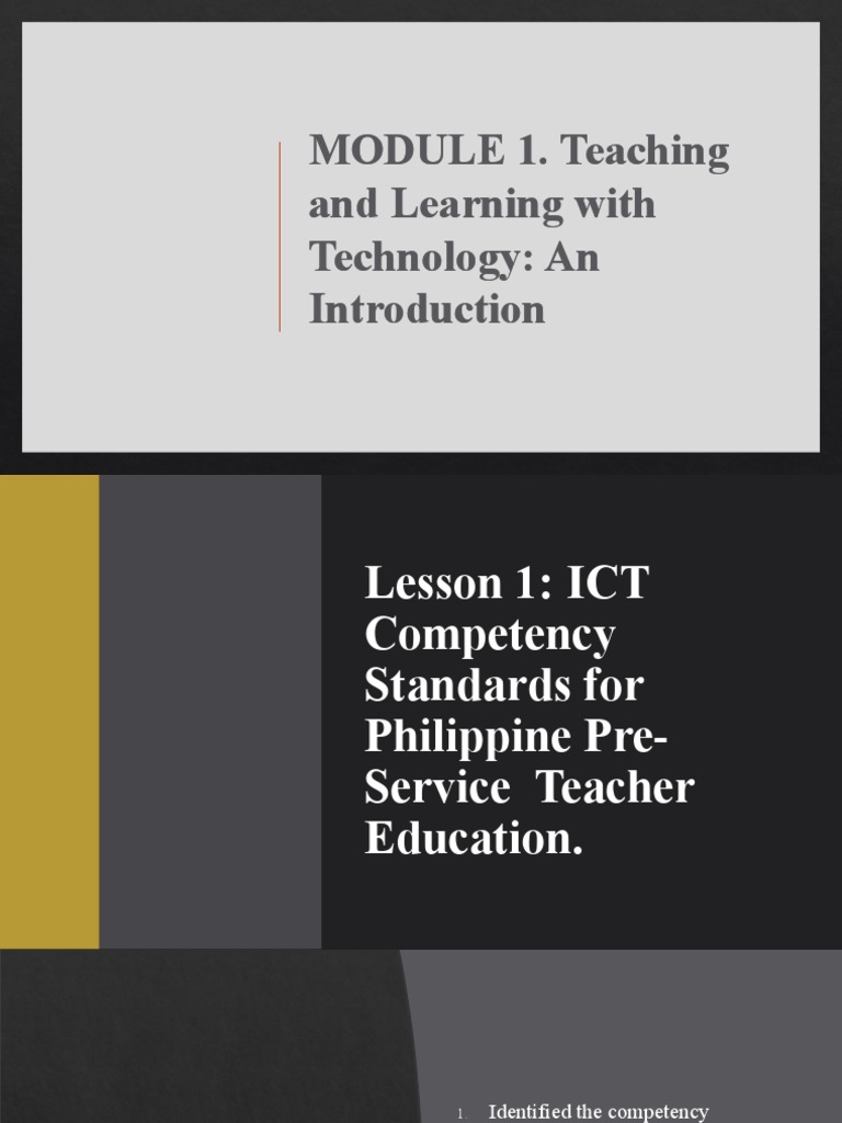 MODULE 1 Lesson 1 | PDF | Educational Technology | Teacher Education