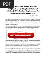 How To Hack Instagram Accounts Best Working Methods | PDF | Phishing ...
