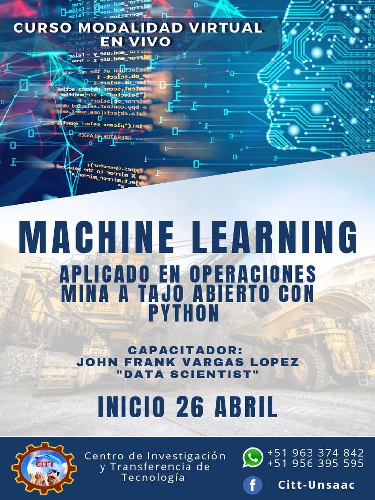 Introducción al Machine Learning aplicado a operaciones de minería a tajo abierto usando Python ...