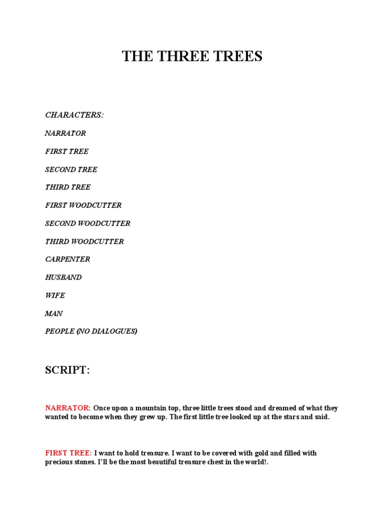 The Three Trees: Script | PDF