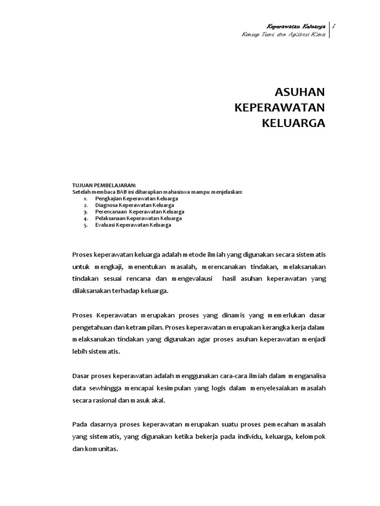 Konsep Asuhan Keperawatan Keluarga | PDF | Pengembangan Diri