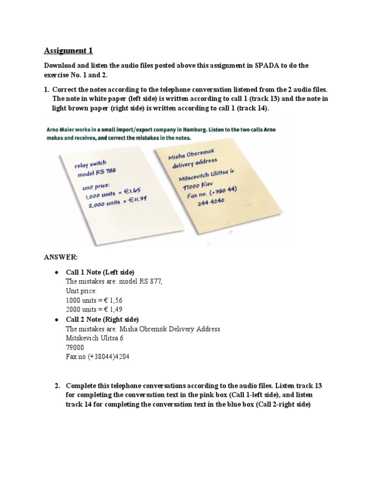 PRACTICE - English For Telephoning (For Students) | PDF | Communication