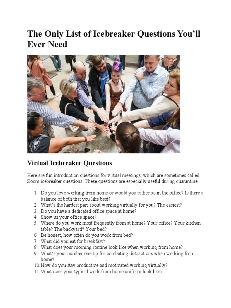 Icebreaker Questions | PDF | Foods