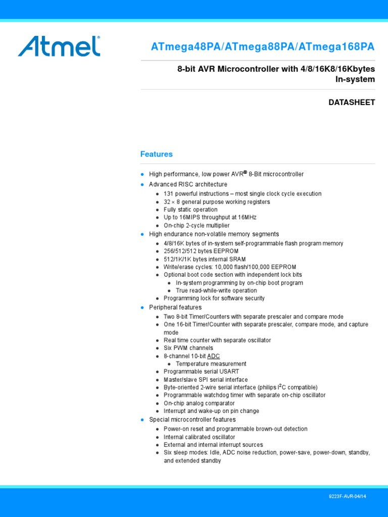 ATMEGA88PA | PDF | Booting | Microcontroller