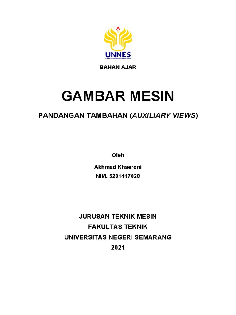 Panduan Pandangan Tambahan Gambar Teknik | PDF | Metode & Bahan Ajar