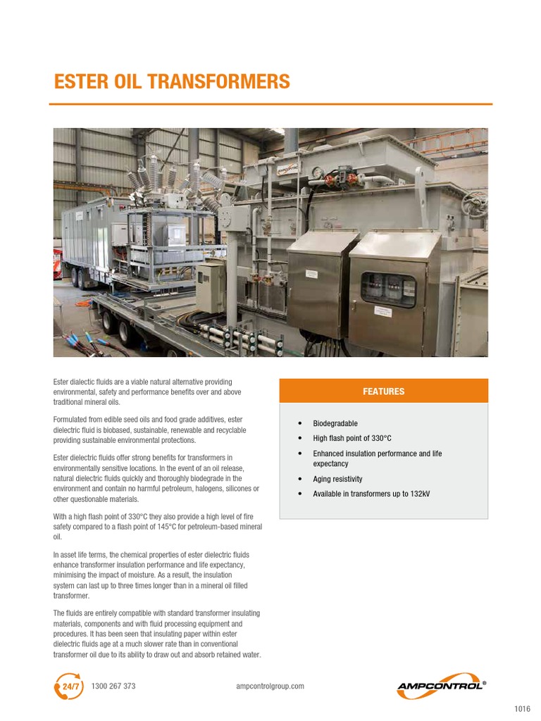 Ester Oil Transformers: Features | PDF