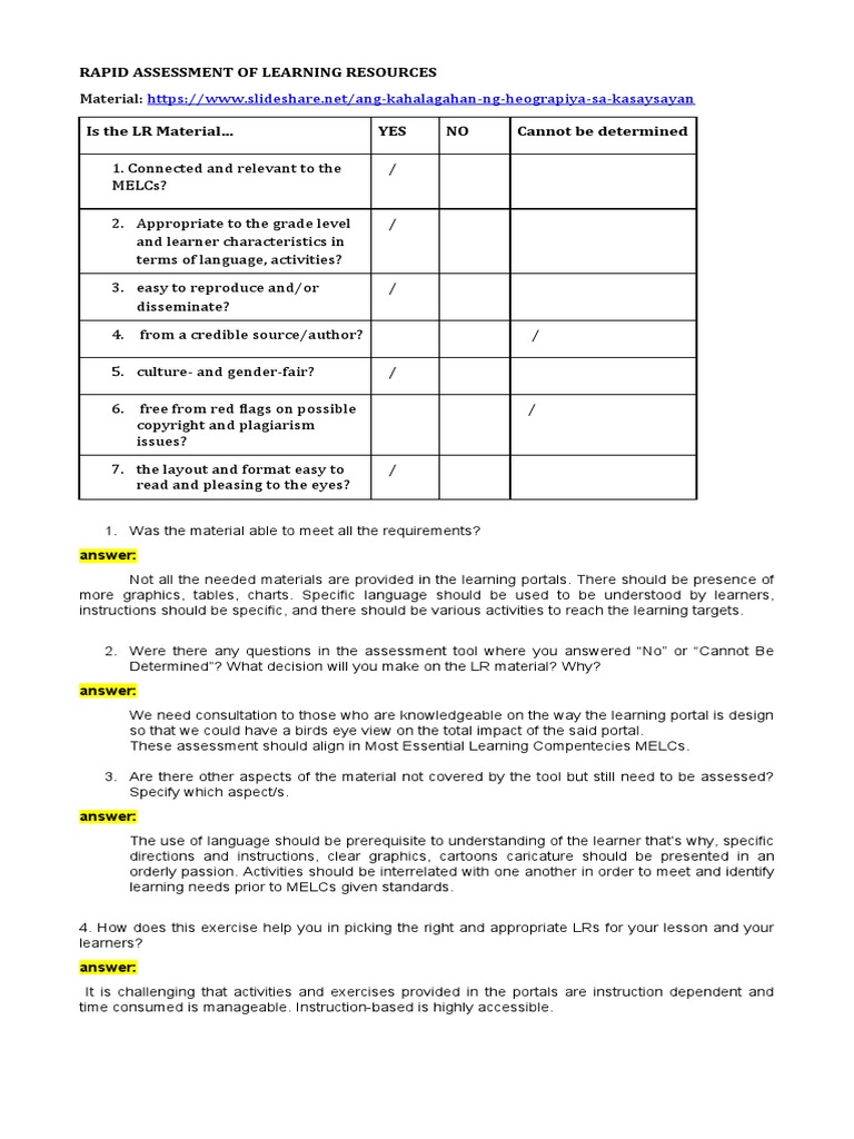 Module 3B LR Rapid Assessment2 | PDF