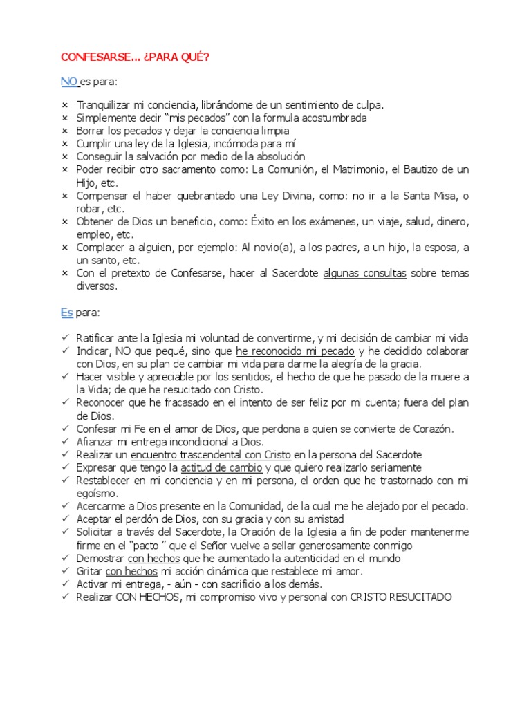 Guía Completa para una Confesión Efectiva | PDF | Pecado | Castidad