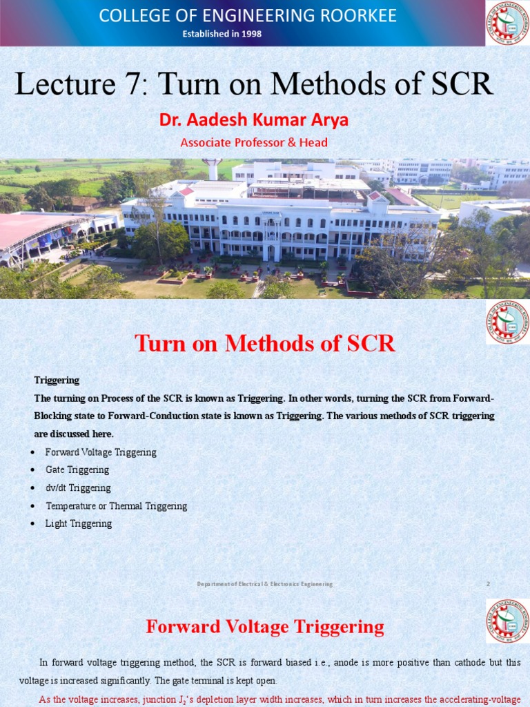 SCR Triggering Methods Explained | PDF | P–N Junction | Manufactured Goods