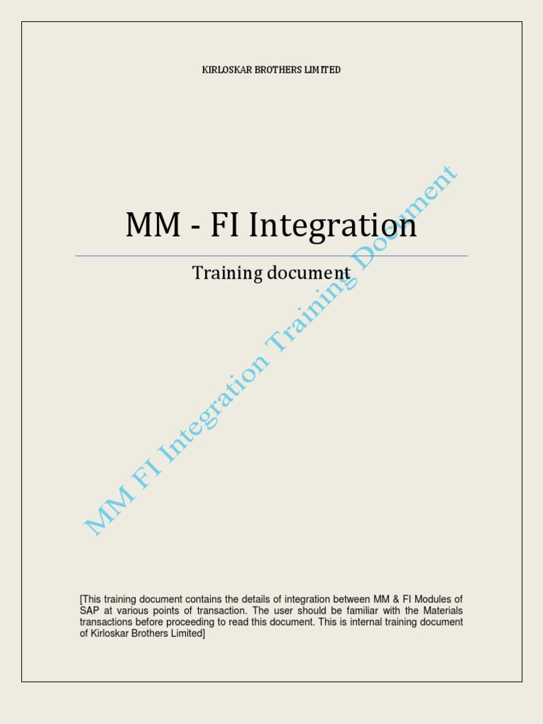 10 - MM - FI Integration | PDF | Debits And Credits | Expense