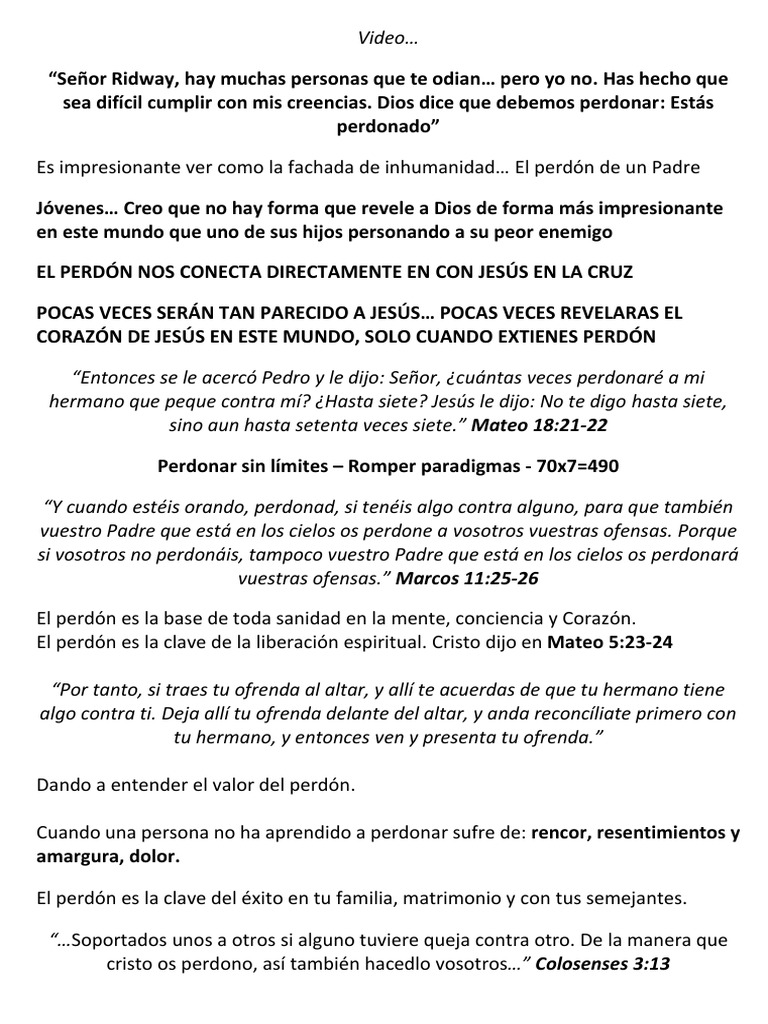 El Perdón | PDF | Perdón | Pecado