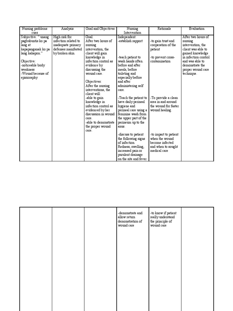 NCP | PDF | Wound | Infection Control