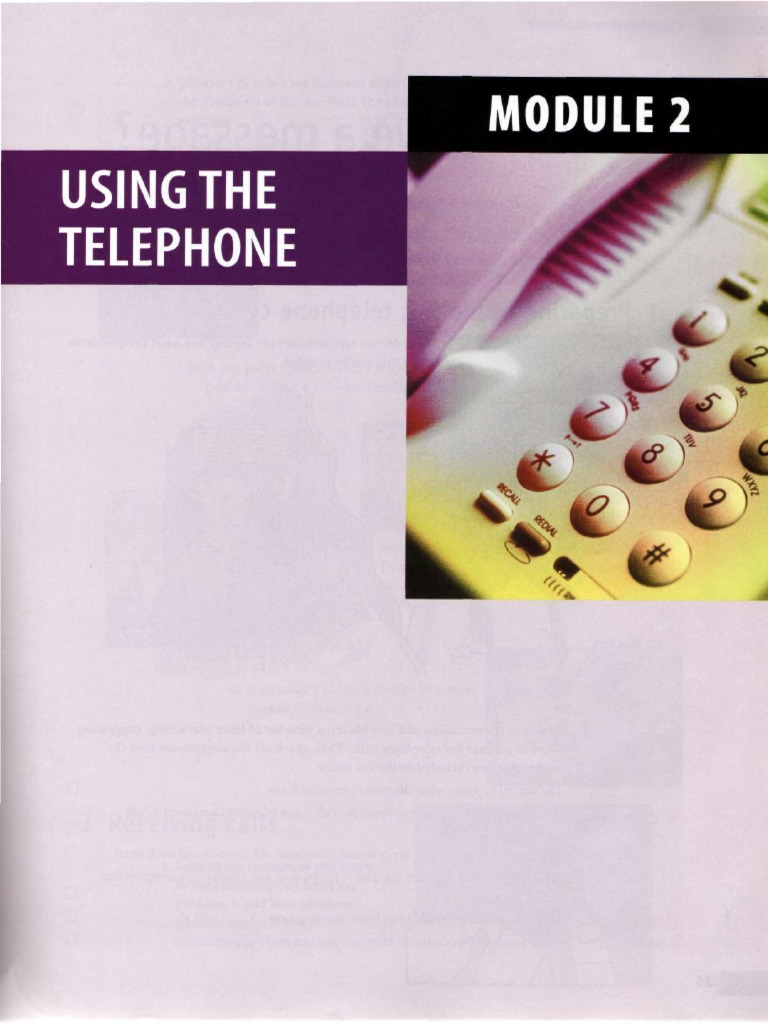 Module 2 - Using The Telephone | PDF