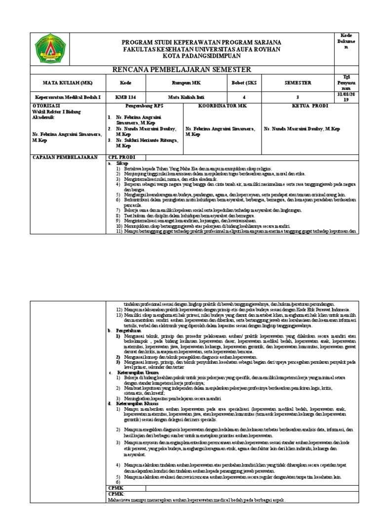 RPS KMB 1 Sem 3 | PDF
