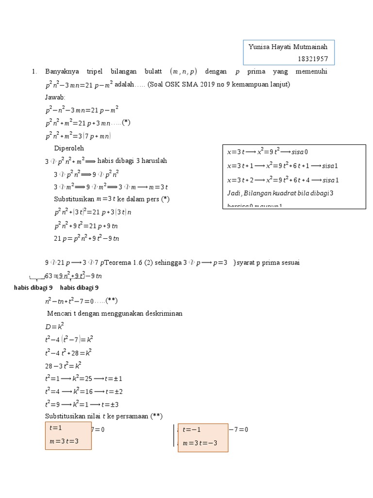 Soal Olimpiade Teori Bilangan | PDF