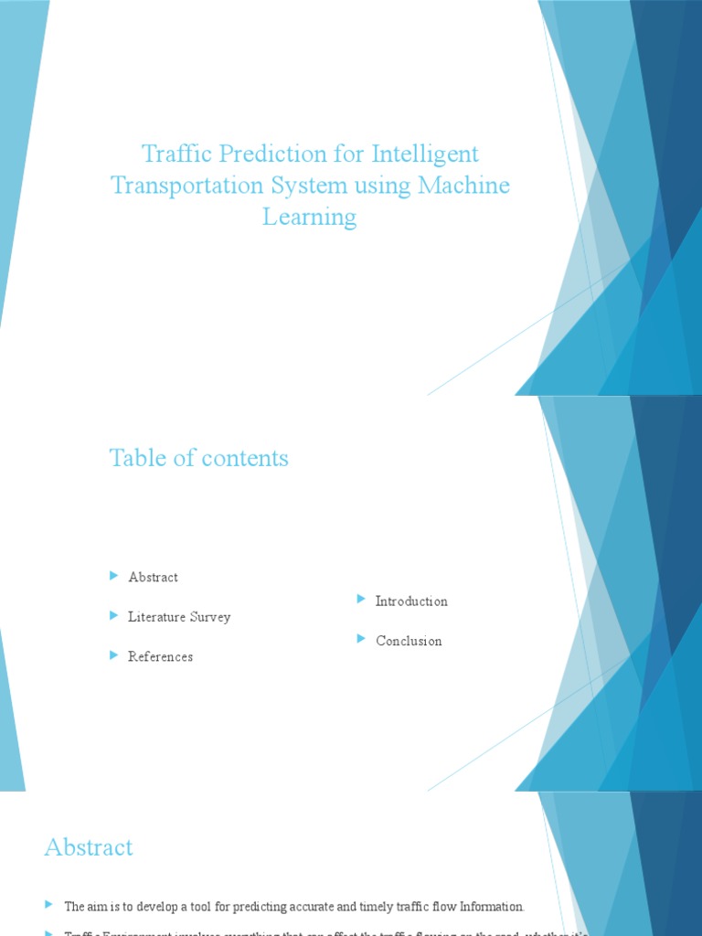 Traffic Prediction Using ML | PDF | Traffic | Machine Learning