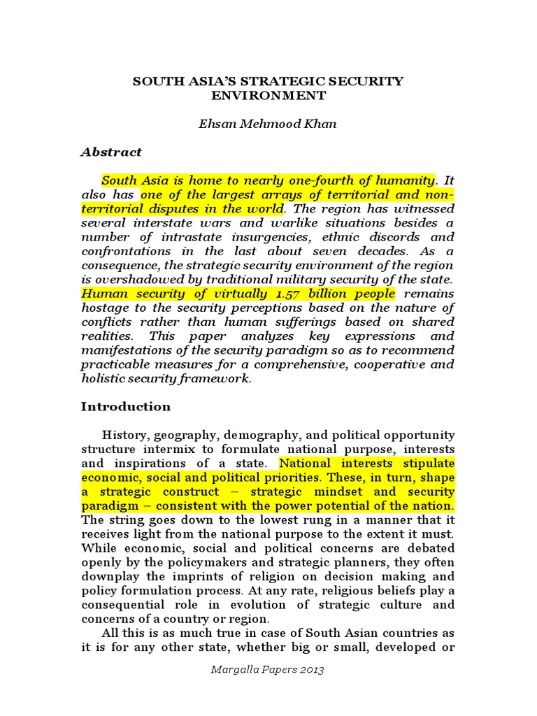 02 South Asia (Ehsaan Mahmood Khan) | PDF | South Asia | India–Pakistan ...