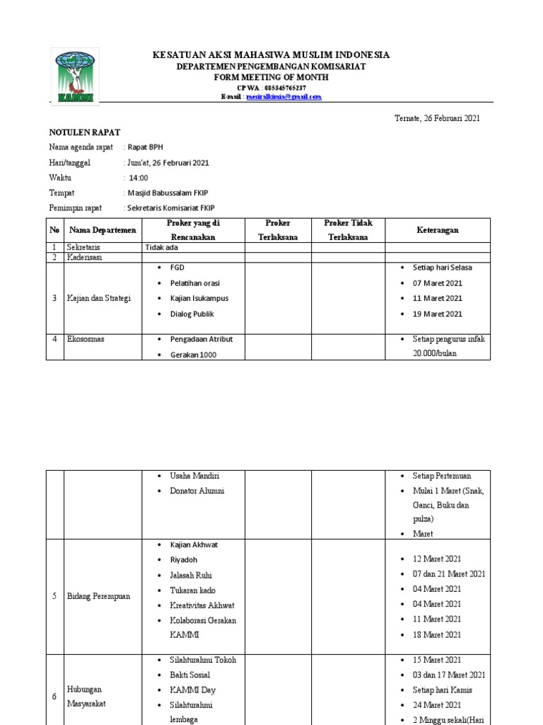 Form Meeting of Month | PDF