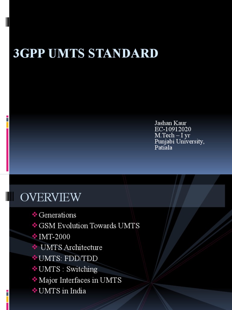 Overview of 3G UMTS Standards | PDF | 3 G | Software Defined Radio