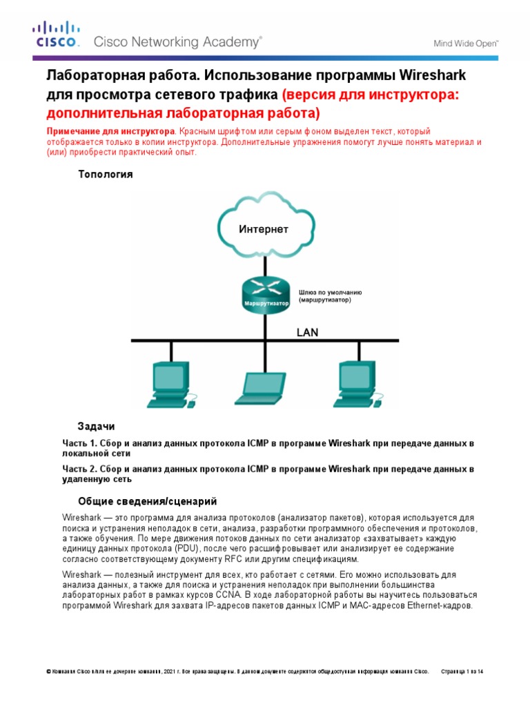 3.4.1.2 Lab - Using Wireshark To View Network Traffic - ILM | PDF