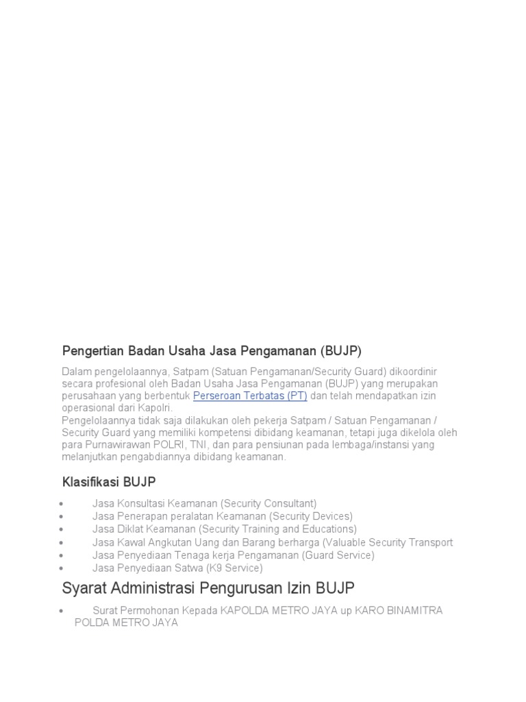 Pengertian dan Syarat BUJP | PDF