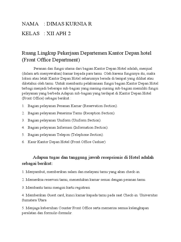 Tugas Fo Dimas Xii Aph 2 | PDF