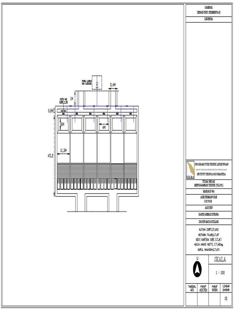 Gambar Teknik Denah Unit Sedimentasi | PDF