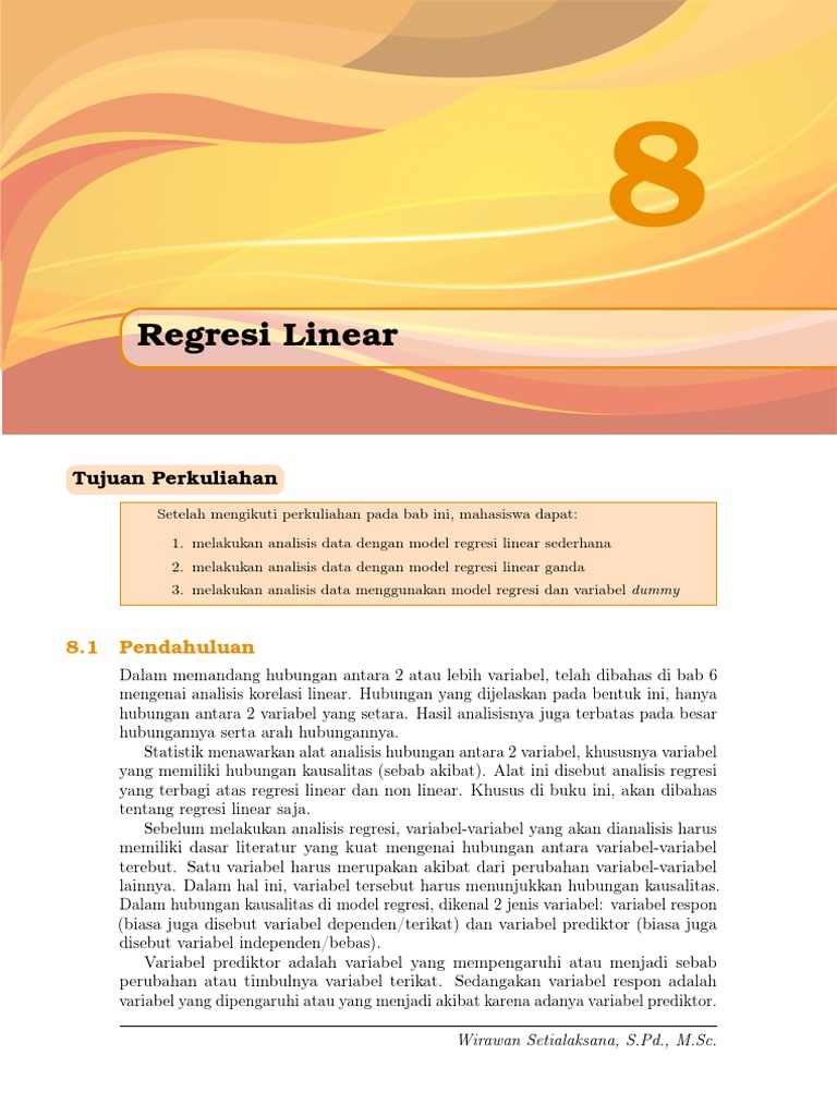 Regresi Linear Sederhana | PDF