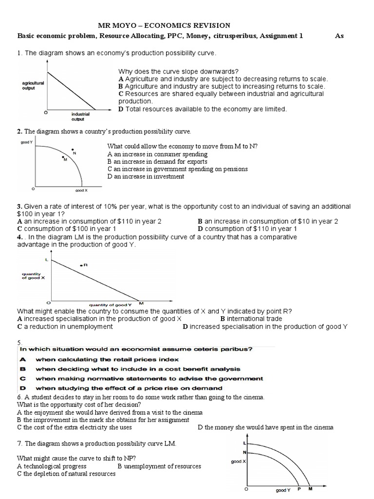 MR Moyo - Economics Revision Basic Economic Problem, Resource ...
