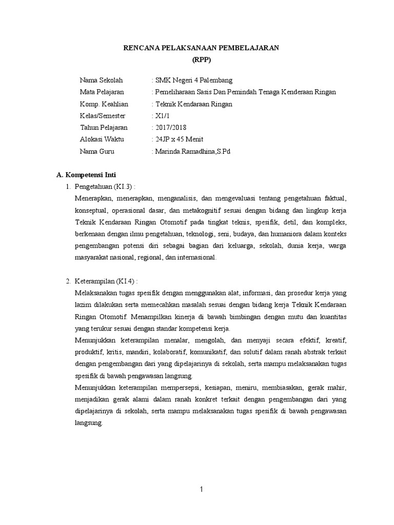 LK 5 RPP 3.2 Menerapkan Cara Perawatan Transmisi Manual | PDF