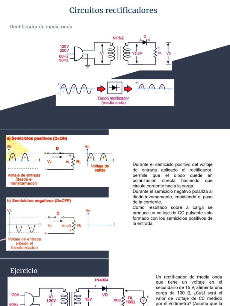 Circuitos Rectificadores | PDF | Rectificador | Bienes manufacturados