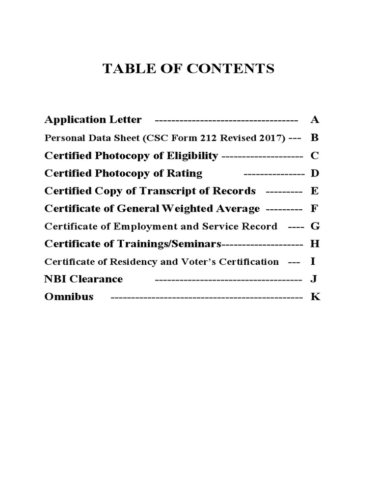 Personal Data Sheet (CSC Form 212 Revised 2017) : Certificate of ...