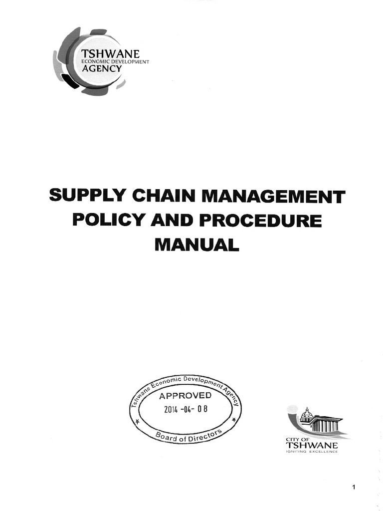 SCM Policy and Procedure Manual | PDF