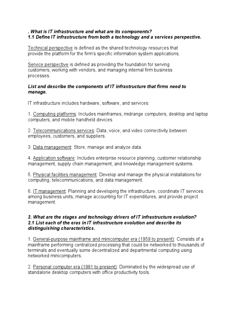 What Is IT Infrastructure and What Are Its Components | PDF | Web ...