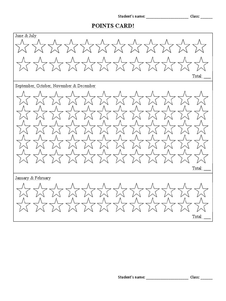 Star Sheet Points | PDF | Foreign Language Studies