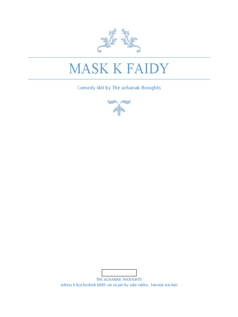Comedy Skits on Masks and Life | PDF | Language Arts & Discipline ...