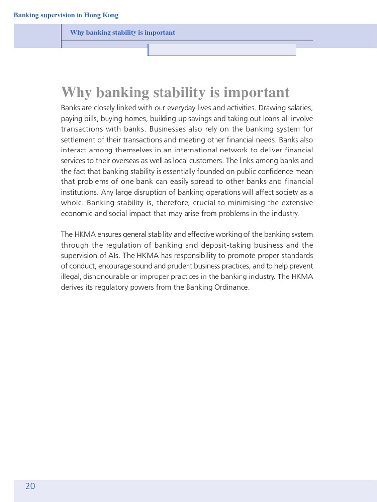 Why Banking Stability Is Important | PDF