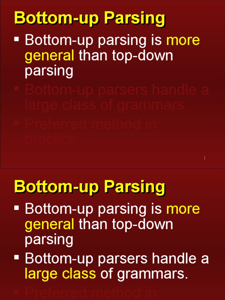 Bottom Up Parsing - Compiler Design - Dr. D. P. Sharma - NIT Surathkal ...