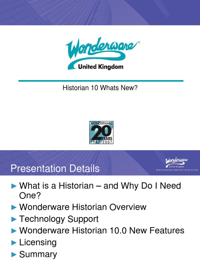 Wonderware Historian 10 Whats New Pdf Microsoft Sql Server Databases 