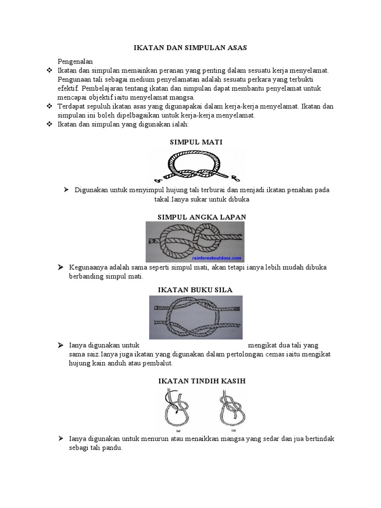 Ikatan Dan Simpulan Asas Pdf