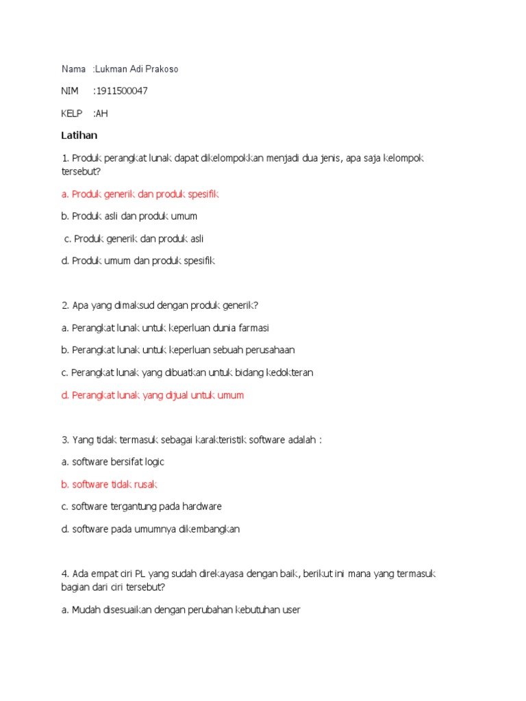 Latihan 4 - 1911500047-Lukman Adi Prakoso - AH | PDF | Komputer