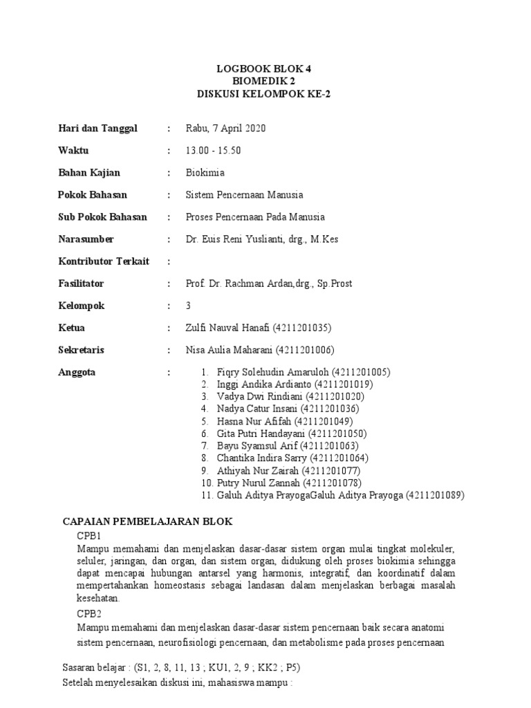 Logbook DK 2 - Kel 3 | PDF