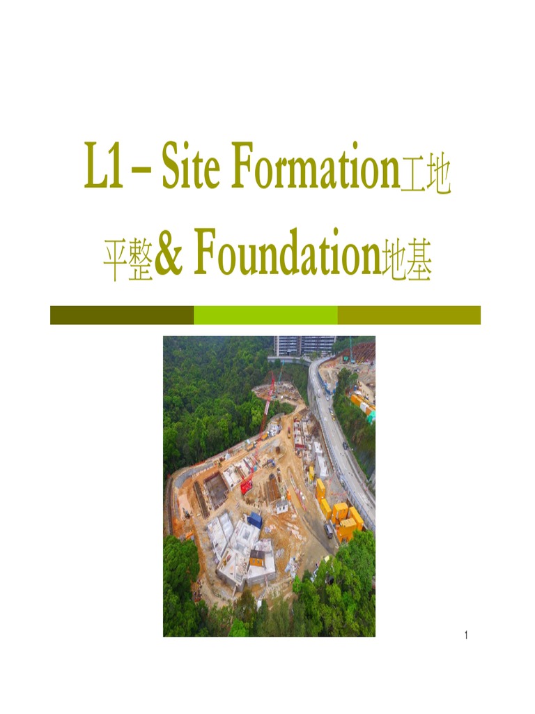 L1 Site Formation - Foundation | PDF | Deep Foundation | Foundation ...