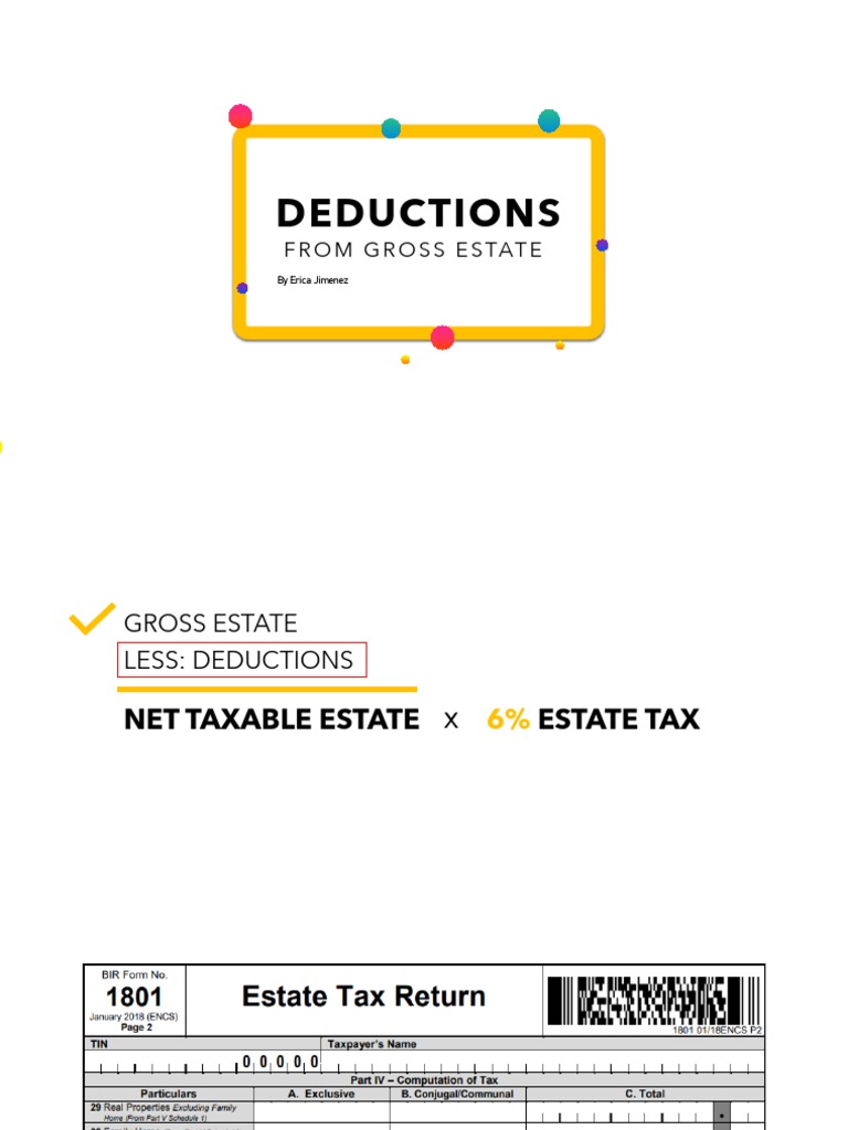 Estate Tax Deductions in the Philippines | PDF | Tax Deduction | Estate ...