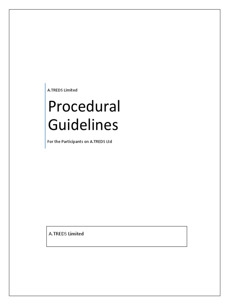 Procedural Guidelines: A.TREDS Limited | PDF | Factoring (Finance ...