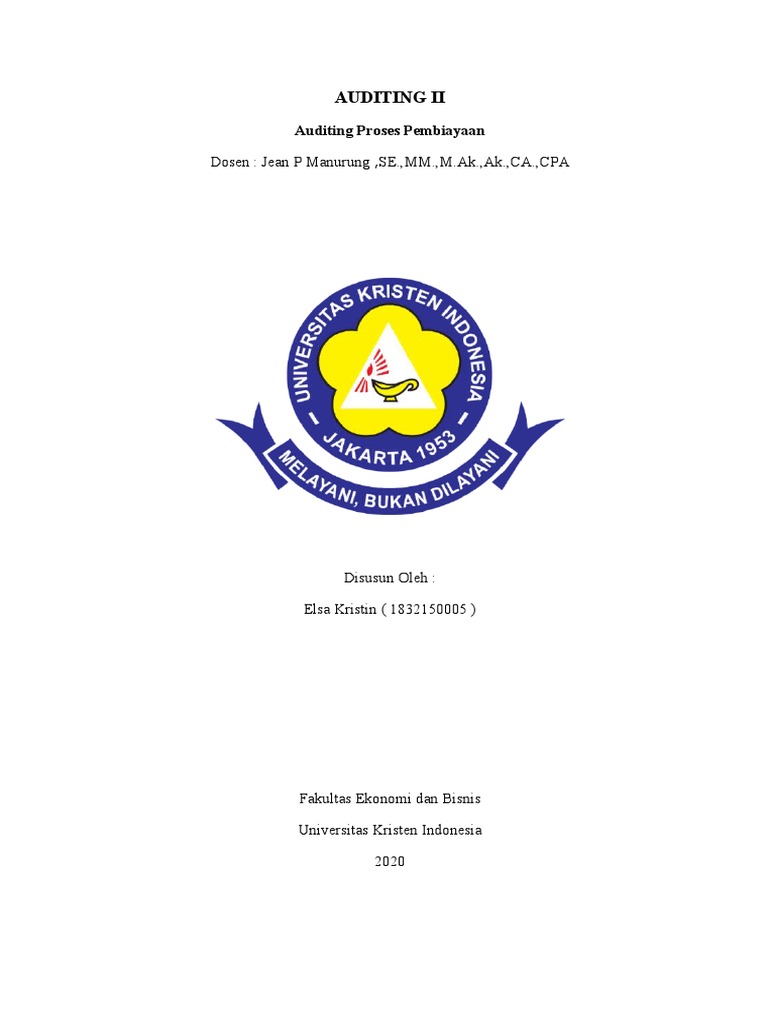 AUDITING II - CH 15 Elsa Kristin | PDF